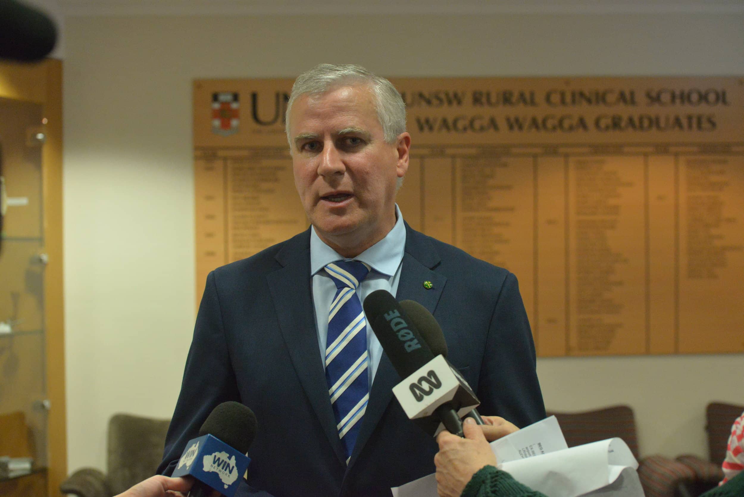 McCORMACK TALKS UP RURAL MEDICAL SCHOOLS NETWORK - Michael McCormack MP